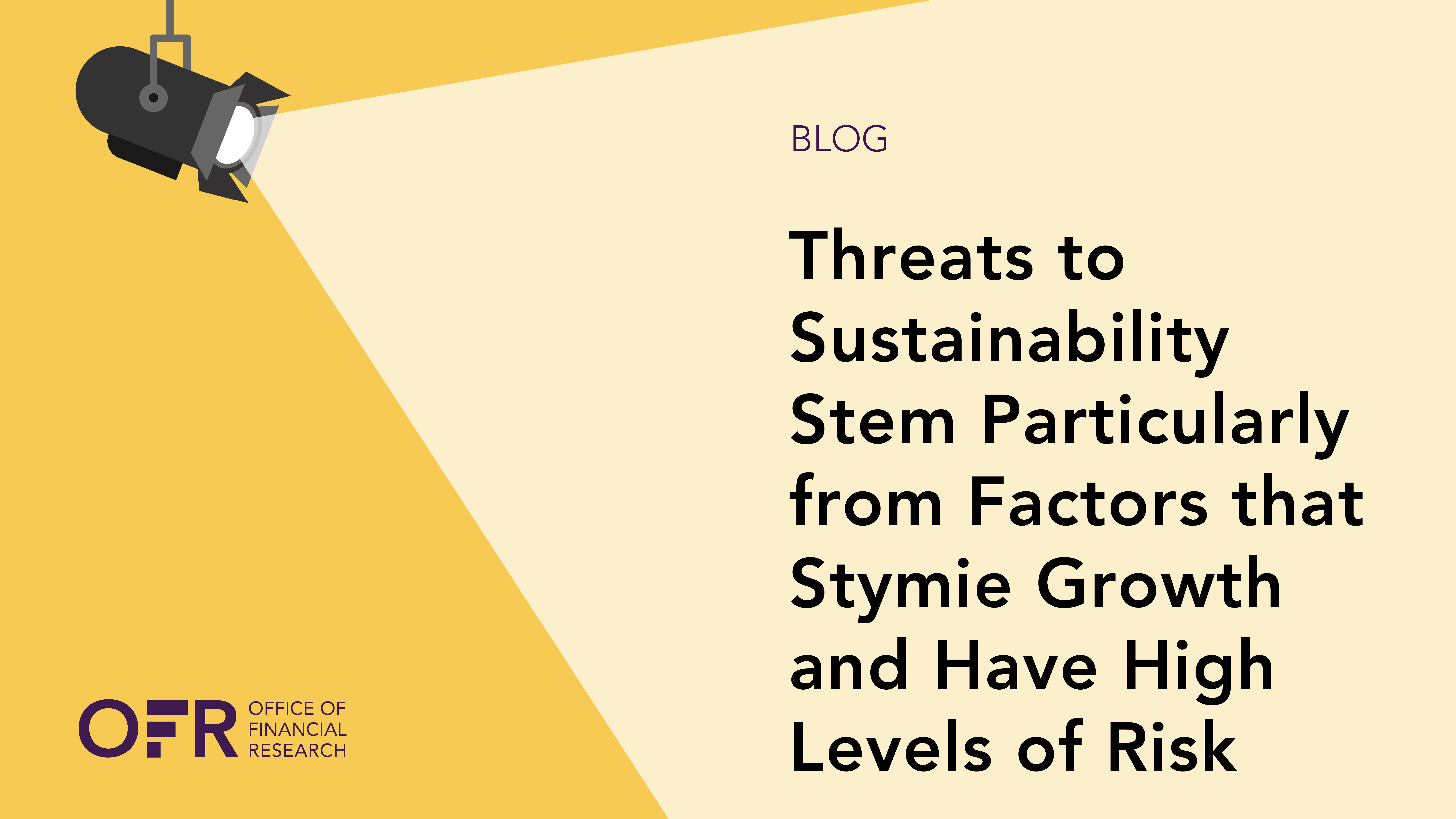 Threats to Sustainability Stem Particularly from Factors That Stymie ...